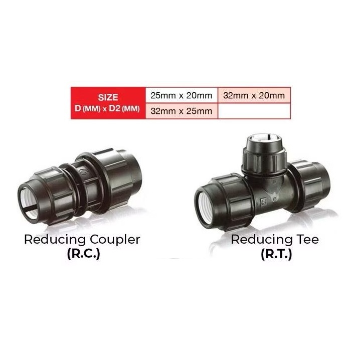 HDPE Poly Pipe Fittings Reducing Coupler Socket Reducing Tee ...