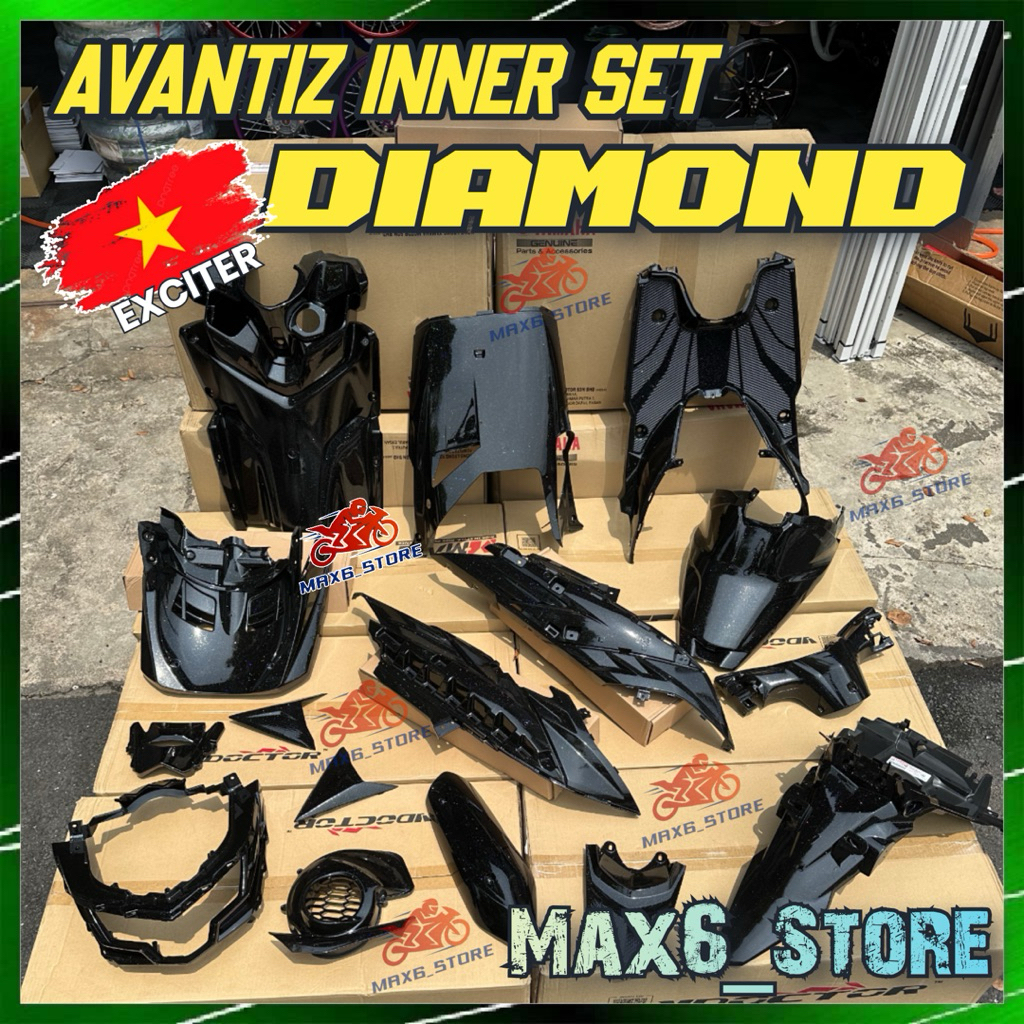YAMAHA HLY ORIGINAL EGO AVANTIZ INNER SET HITAM KILAT DIAMOND INNER ...