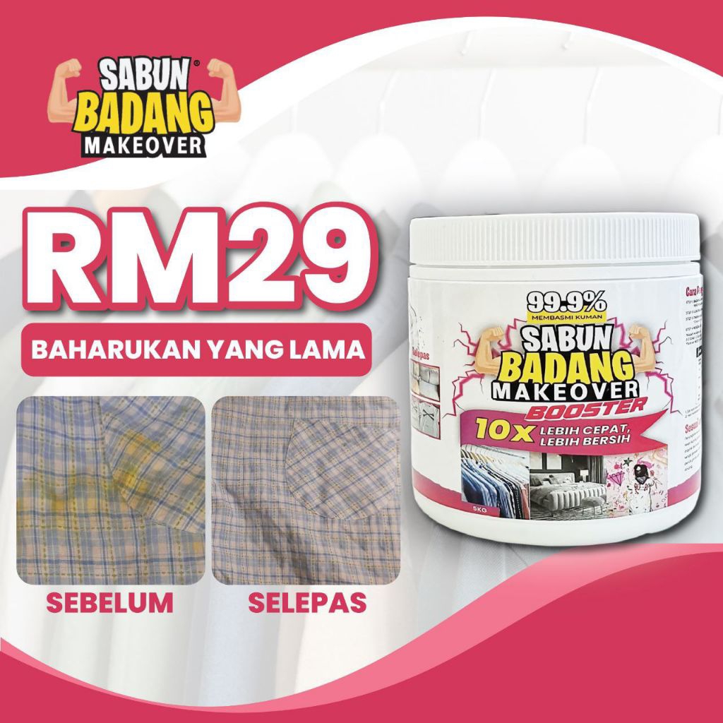 Sabun Badang Makeover Multipurpose Serbuk Pencuci Serbaguna Super Power ...