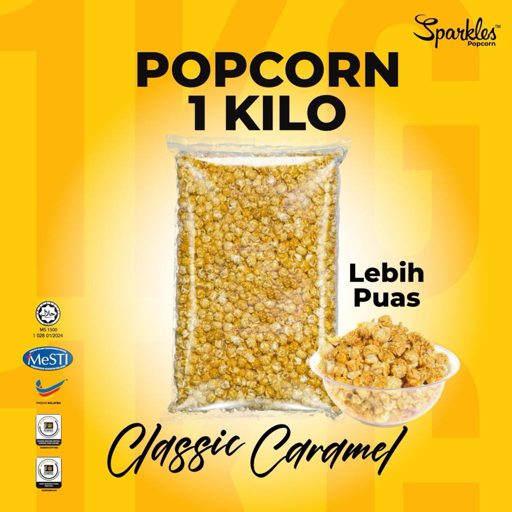 [1KG] POPCORN CLASSIC CARAMEL FLAVOUR | KILO PACK| SNACKS | FOOD ...