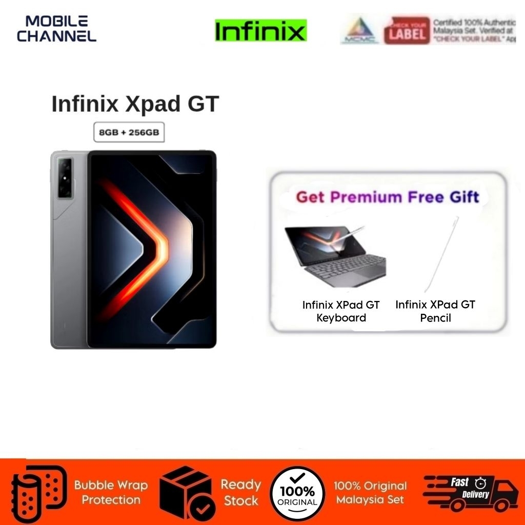 Infinix XPad GT (8GB+256GB) 13" 2.8K 144Hz Gaming Display | Snapdragon ...