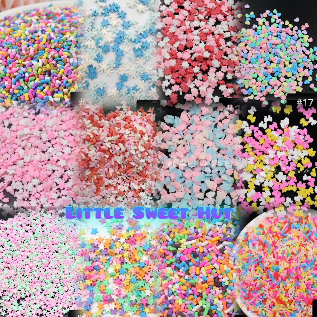 15g Polymer Clay Fake Candy Sprinkle For Slime Topping DIY craft Art ...
