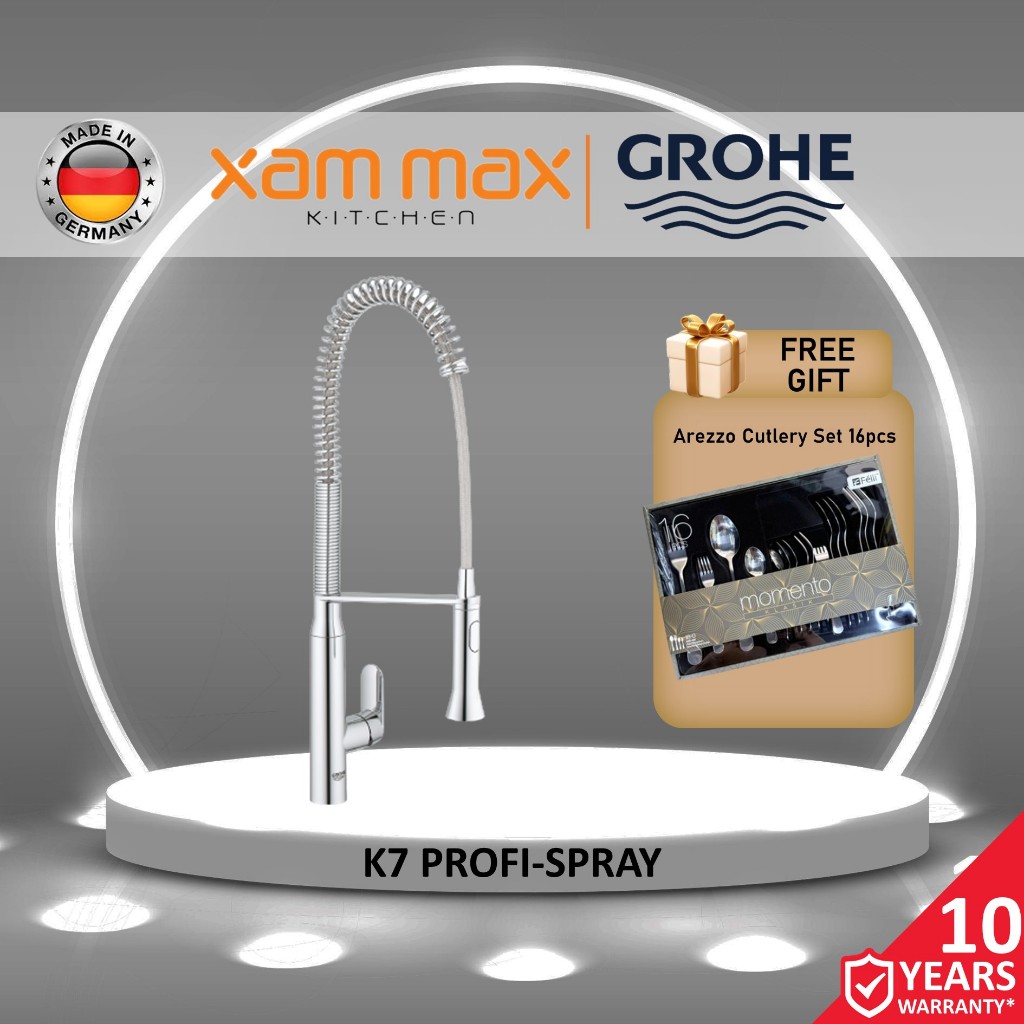 Grohe 32950000 K7 Profi-Spray Professional Kitchen Mixer Tap Faucet ...