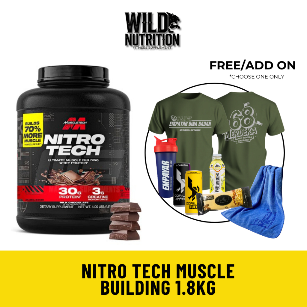 MuscleTech Nitro Tech 1.8kg - Ultimate Muscle Building Whey Protein ...