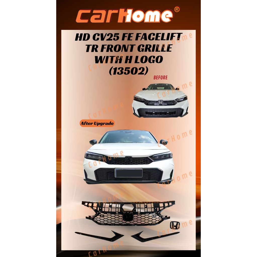 Honda Civic FE Facelift (2025) Type-R Front Grill Lower Grill FL1 FL4 ...