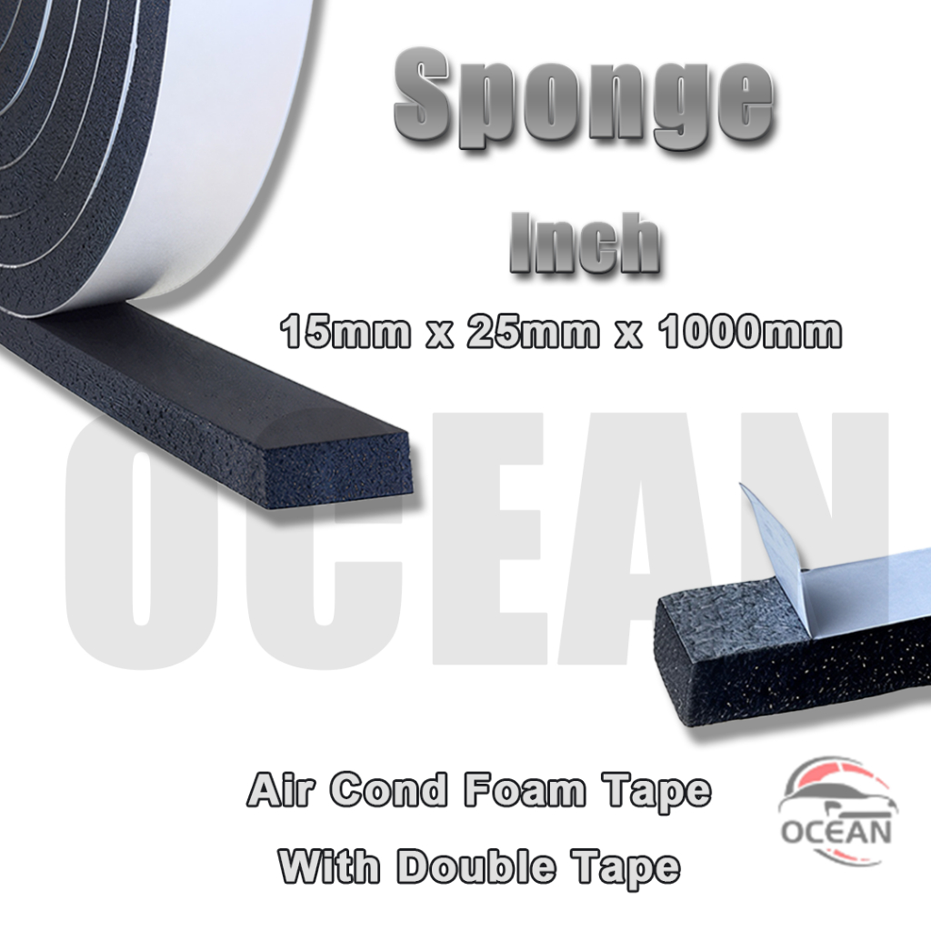 Air Cond Foam Tape Sponge 15mm x 25mm x 1000mm 1 Inch For Condenser and ...