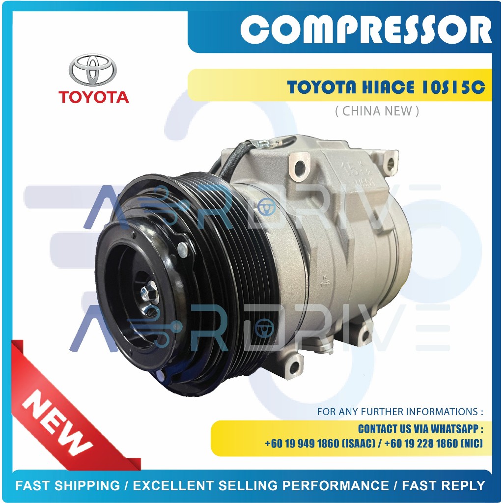 CHINA NEW TOYOTA HIACE 2005 / HILUX SR 10S15C 7PK COMPRESSOR | Shopee ...