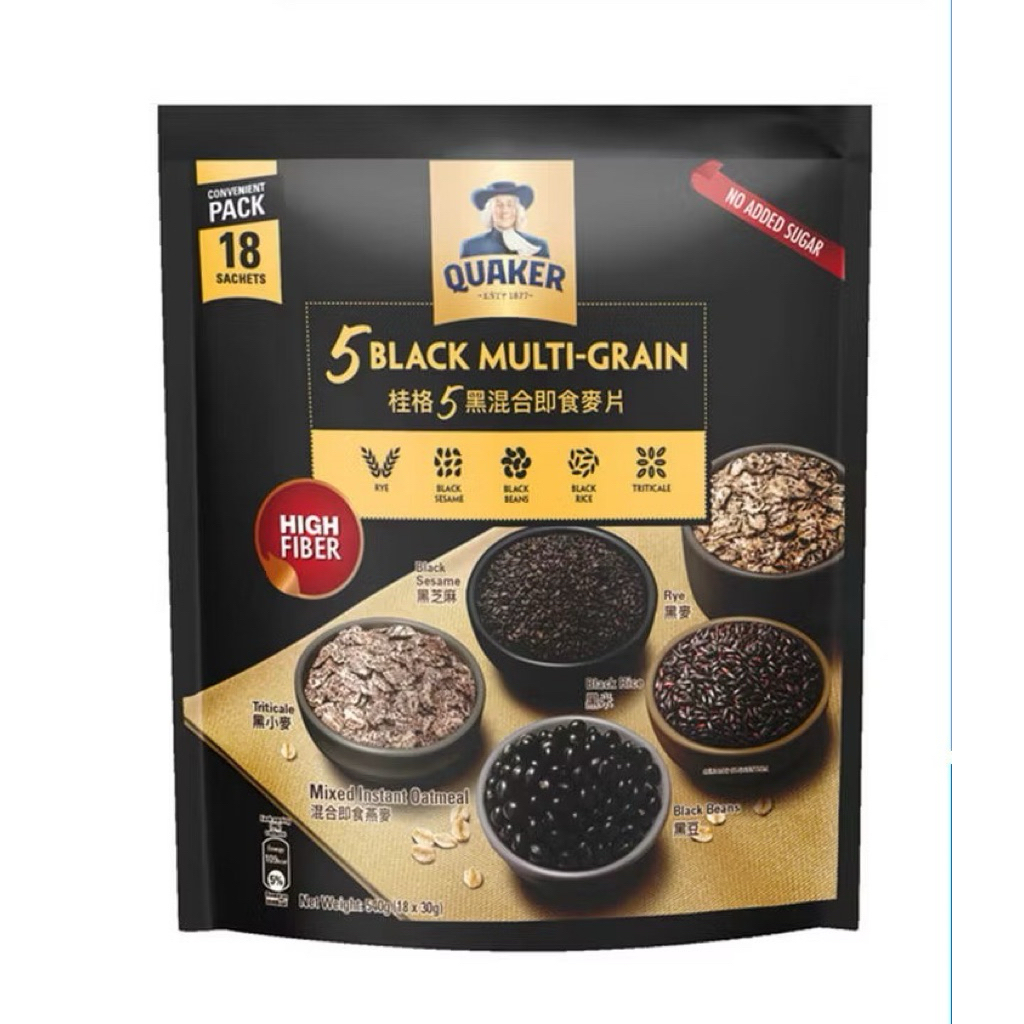 QUAKER Five Black MultiGrain Mix Oats (480g) | Shopee Malaysia
