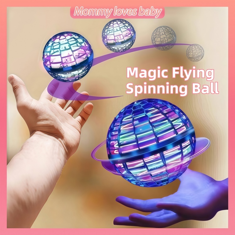 Magic Flying Ball Toy Hand Operated 360° Rotating Flying Luminous ...