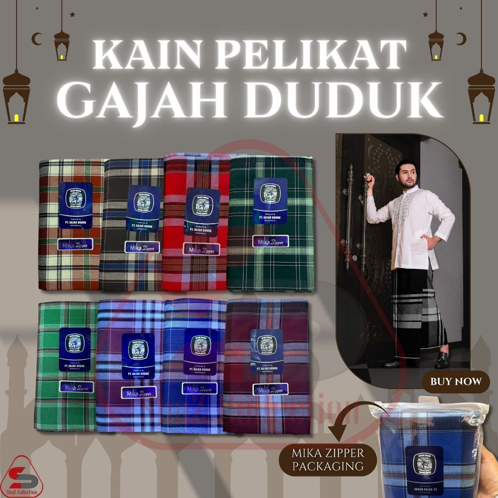 KAIN PELIKAT GAJAH DUDUK MIKA DEWASA ASLI (SIAP JAHIT) | Shopee Malaysia
