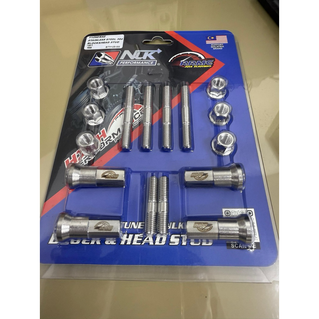 ESR RXZ Y125Z Y110 / WAVE125 SRL110 SRL 115 HEAD NUT CNC STEEL BLOCK ...