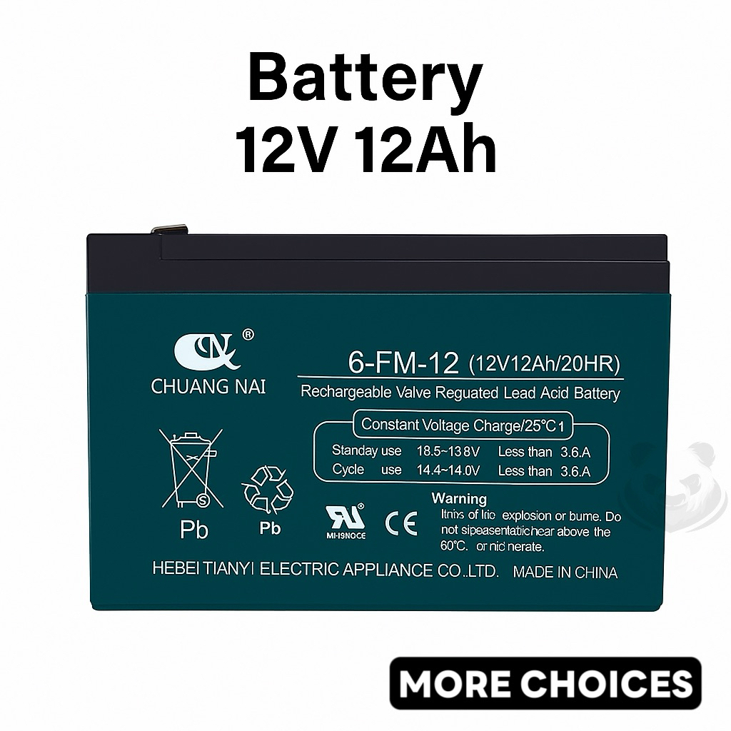 BATERI 12V 12Ah — SAIZ: 15cm PANJANG x 10cm LEBAR x 10cm TINGGI ...