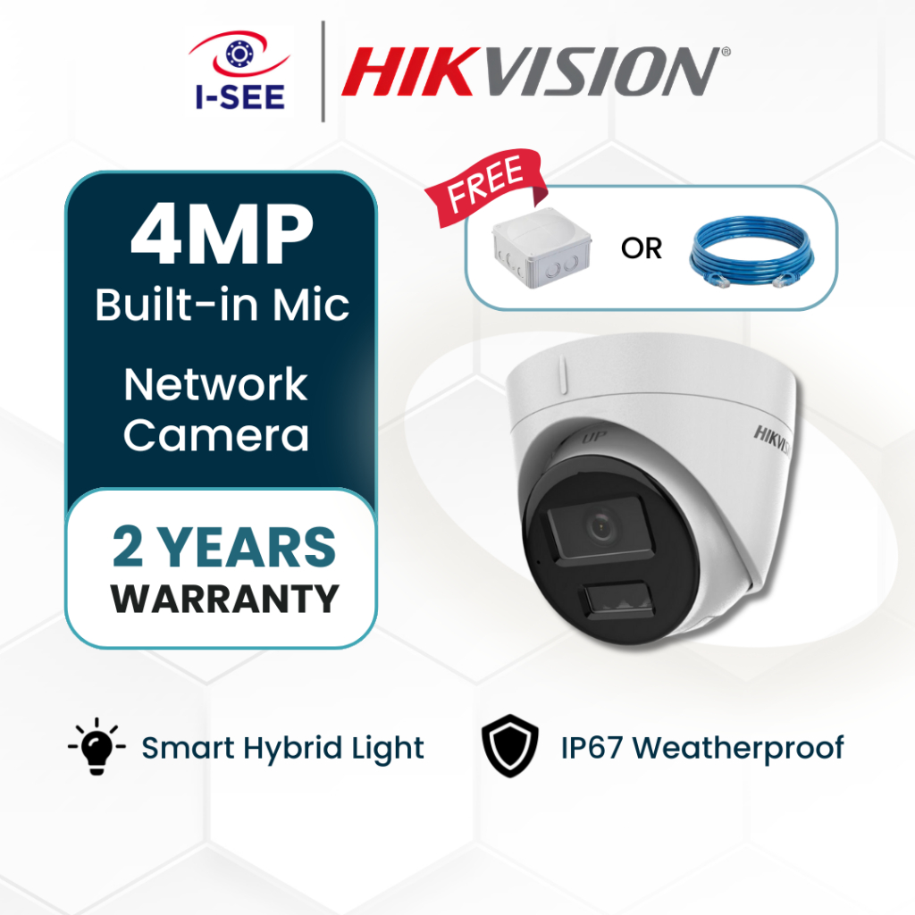[FREE GIFT] Hikvision 4MP Smart Hybrid Light Fixed Turret Network IP ...