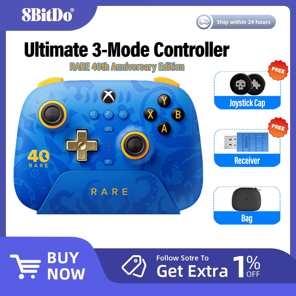 8BitDo Ultimate 3-mode Controller for Xbox, Compatible Windows, Apple ...