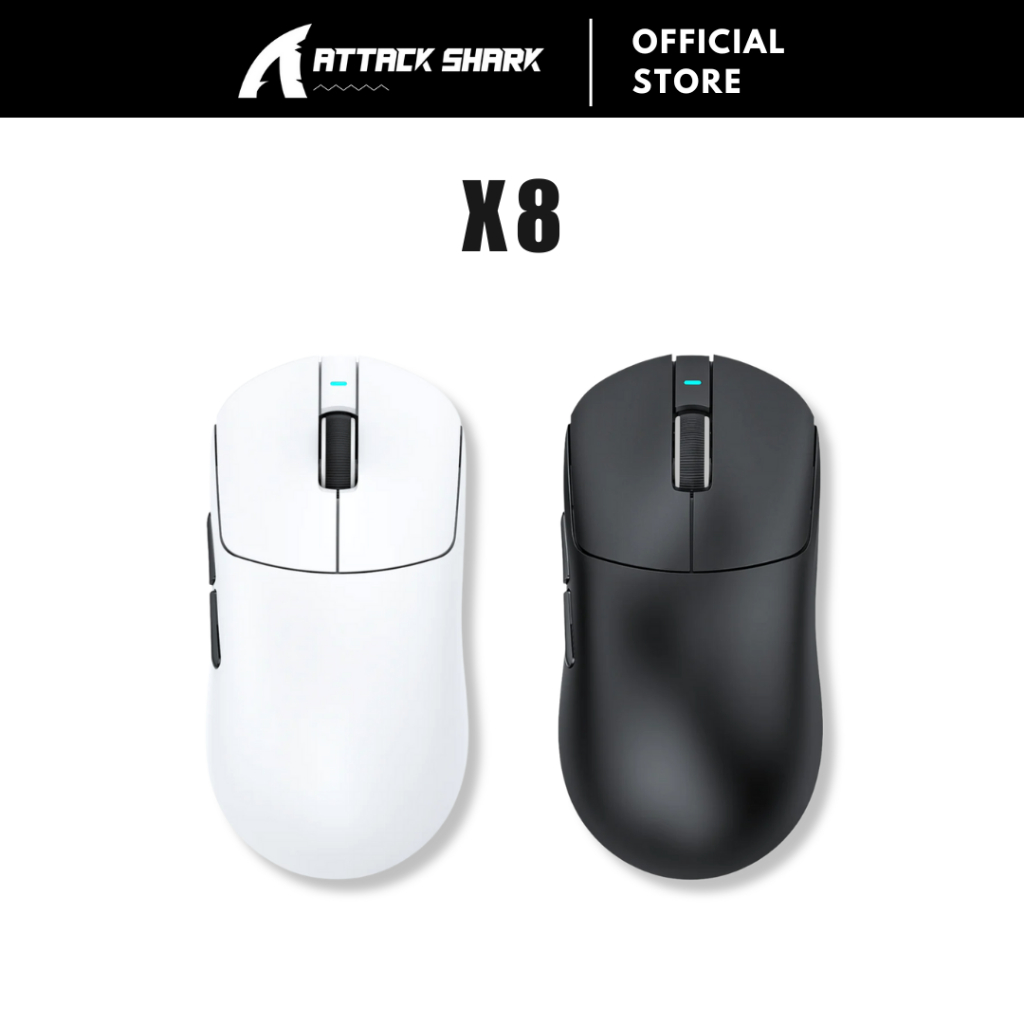ATTACK SHARK X8 Wireless Gaming Mouse 3 Modes Connection PAW3950ULTRA ...