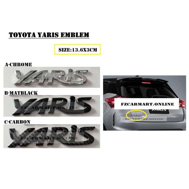 TOYOTA YARIS EMBLEM LOGO - (ABS) | Shopee Malaysia