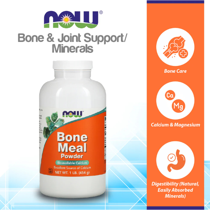 NOW Foods, Bone Meal Powder, 1 lb (454 g) | Shopee Malaysia