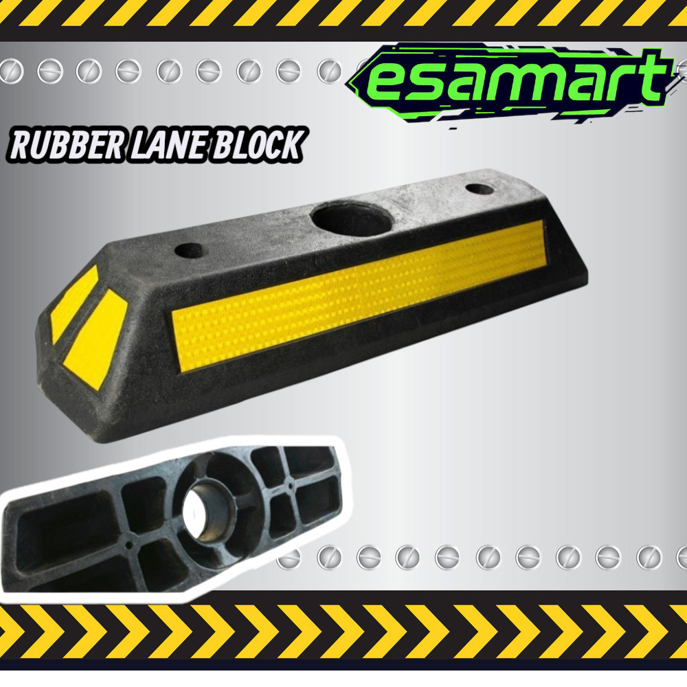 RUBBER LANE BLOCK HEAVY DUTY WITH FLEXIBLE POST / RUBBER LANE BLOCK ...