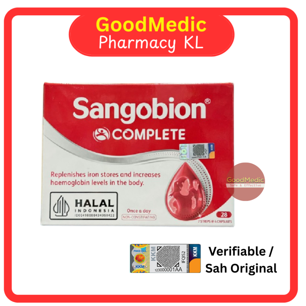 Sangobion Complete Iron Supplement [7x4 capsules] with Minerals Blood ...