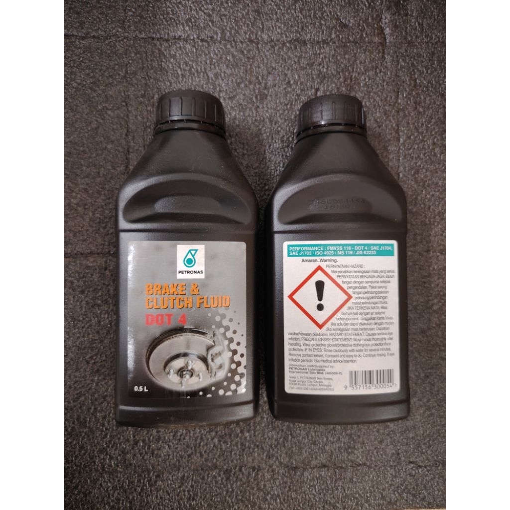 Genuine Petronas Brake & Clutch Fluid DOT 4, 500ml Bottle. | Shopee ...