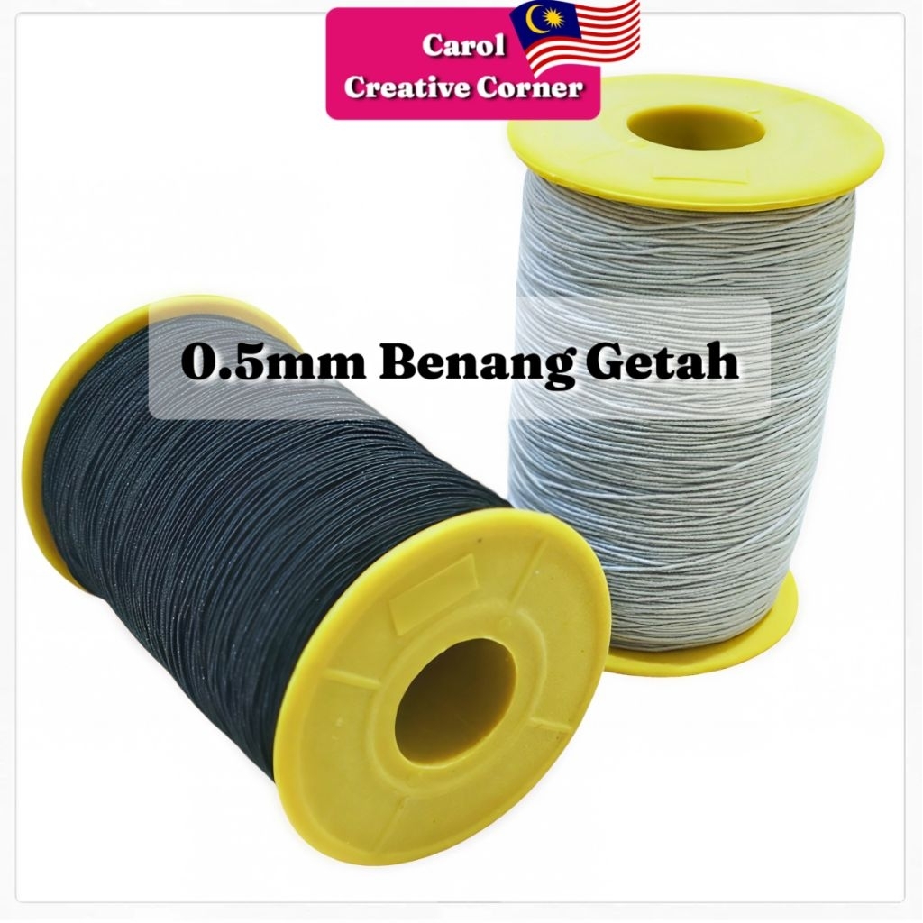 (Per Roll) ELASTIC thread benang getah elastik 0.5mm | Shopee Malaysia