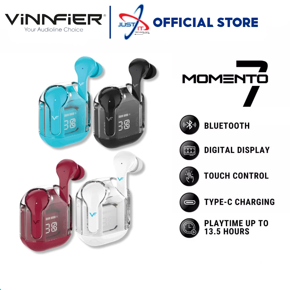 VINNFIER MOMENTO 7 TRUE WIRELESS STEREO EARBUDS WITH LED DISPLAY BUILT ...