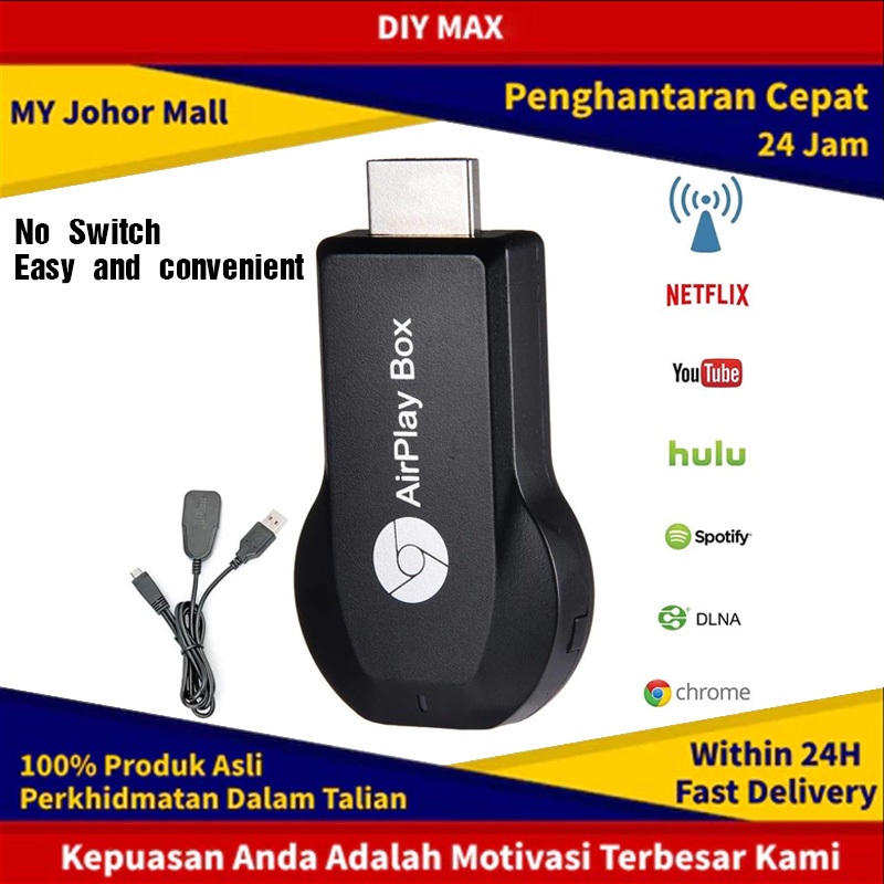 DIY MAX Anycast M9 Plus IOS / ANDRIOD M4 Plus HD Wifi Dongle HDMI ...