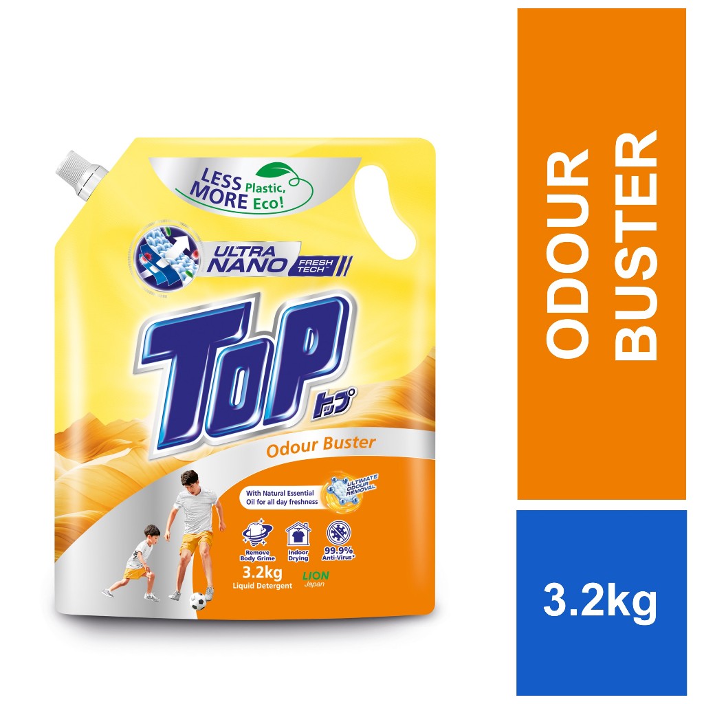 TOP Liquid Detergent Refill Odour Buster 3.2kg | Shopee Malaysia