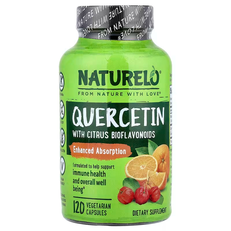 NATURELO, Quercetin With Citrus Bioflavonoids, 120 Vegetarian Capsules ...