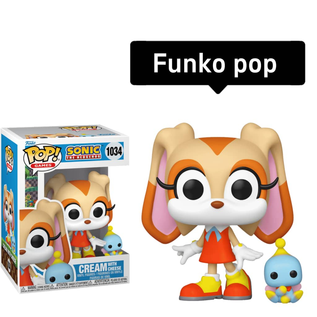 Original Funko Pop! Games Sonic The Hedgehog 1034 Cream With Cheese ...