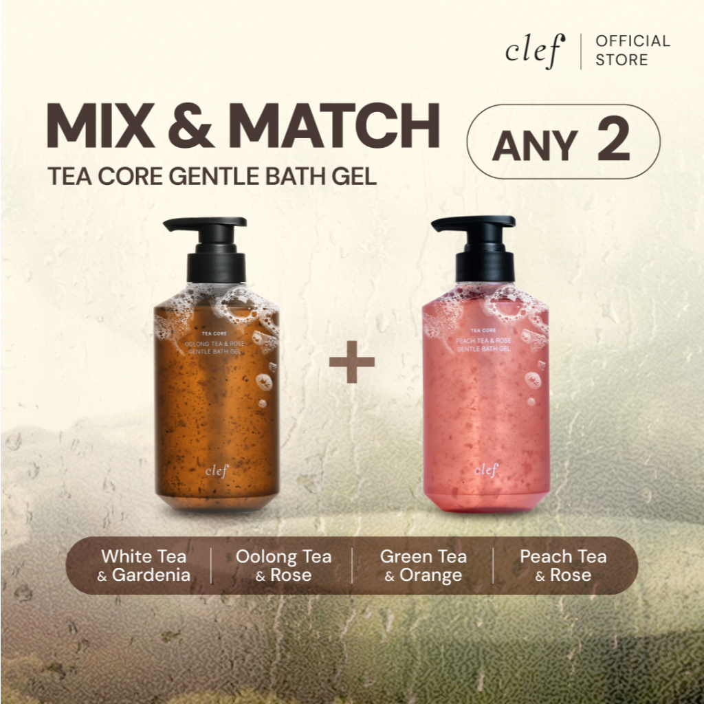 [MIX & MATCH] CLEF Tea Core Gentle Bath Gel 500ml x2 | White Tea ...