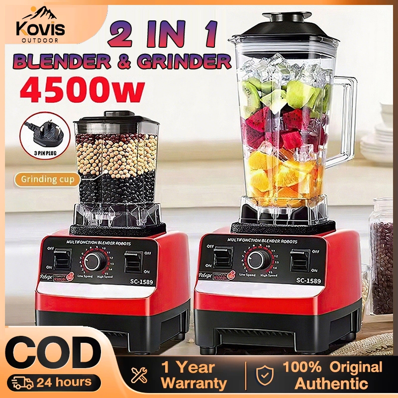 【Kovis】Heavy Duty Blender Pengisar 4500w Mixer Juicer High Power Food ...