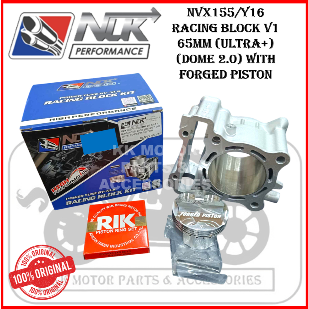 NLK PERFORMANCE NVX155 Y16ZR Y16 65MM ULTRA+ RACING BLOCK BLOK V1 ...