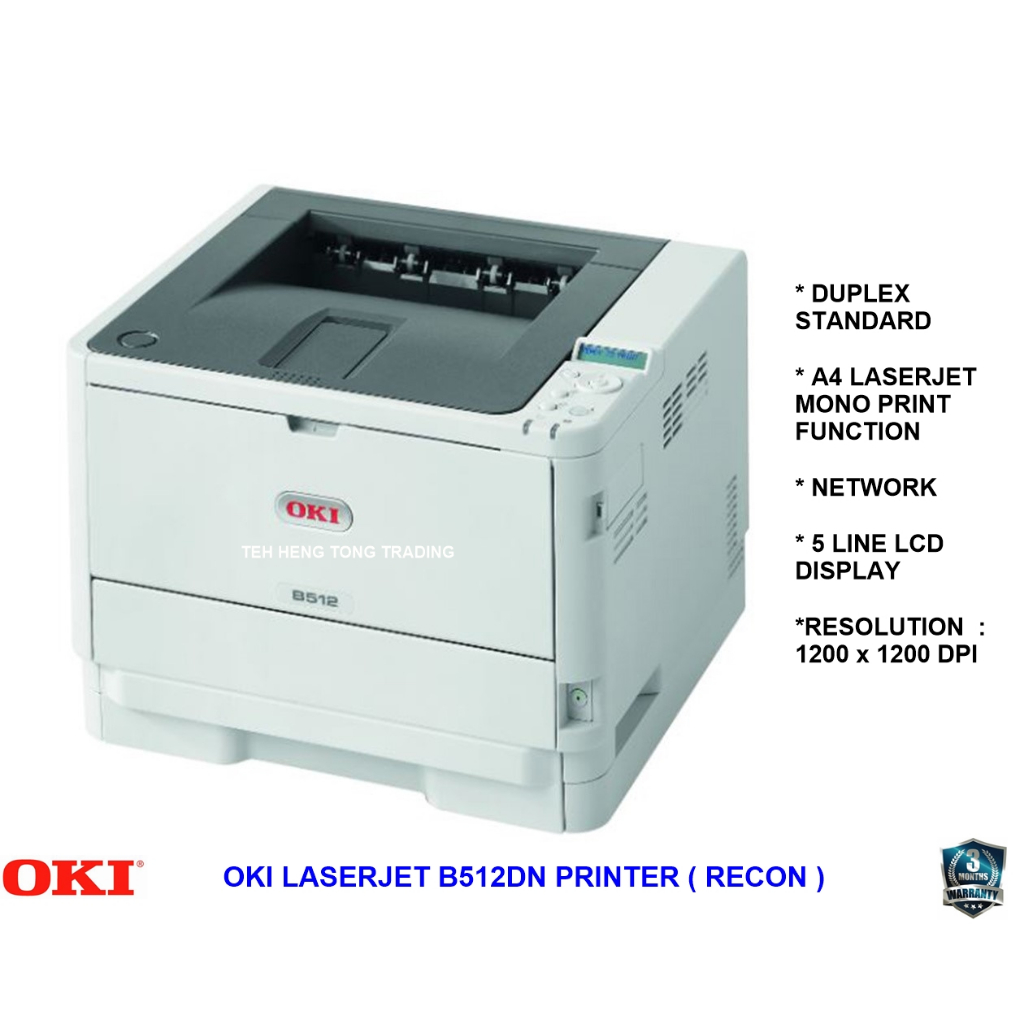 FULL SERVICE : OKI LASERJET B512DN PRINTER ( RECON / REFURBISH / USED ...