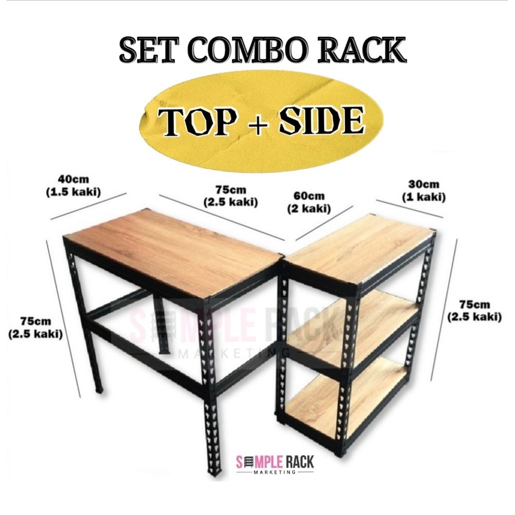 🔥 SIMPLE RACK Rak Dapur Rak Besi Kitchen Rack Boltless Rack Storage ...