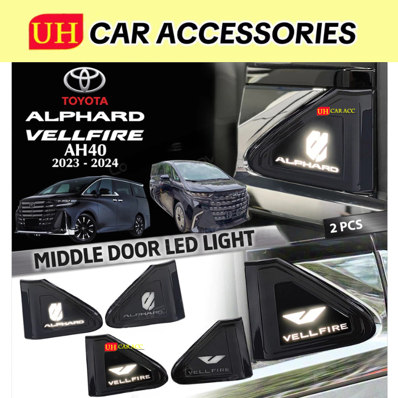 TOYOTA VELLFIRE ALPHARD 2023 - 2025 SIDE DOOR PILLAR EMBLEM LOGO LED ...