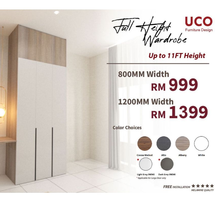 UCO Full Height Wardrobe | Shopee Malaysia