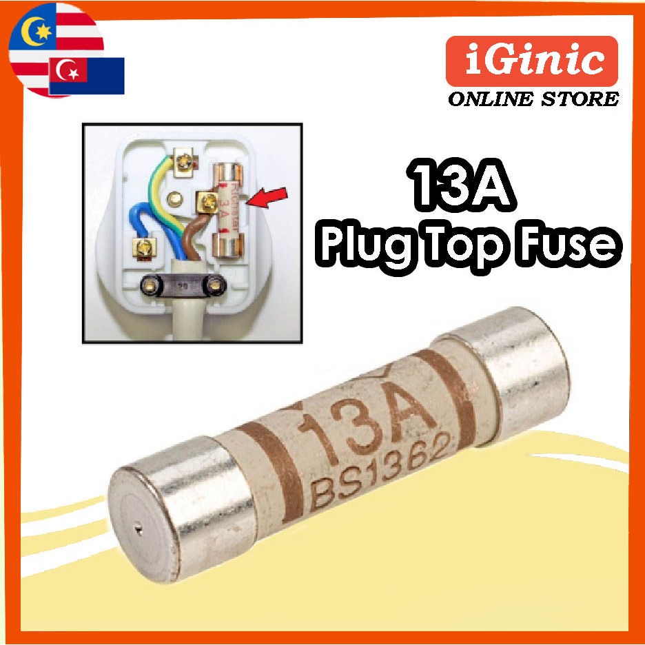 BASS MAM BS1362 13A Plug Top Fuse | UK 3 Pin Plug Fuse Replacement (13 ...