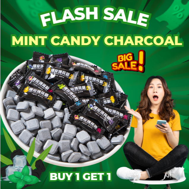 FLASH SALE - Mint Candy Charcoal fresh 50-100 Pieces Fruit Cool And ...