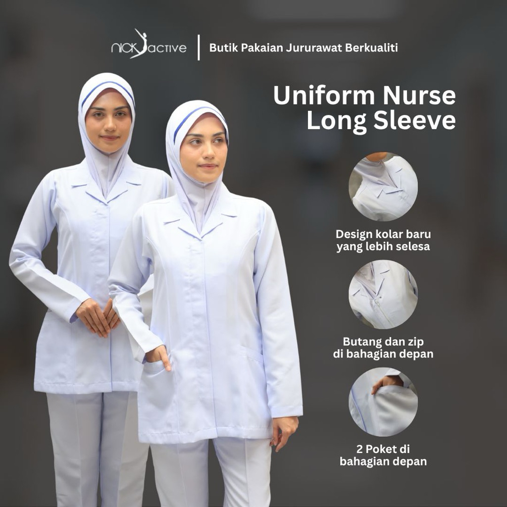 NICKACTIVE UNIFORM STAFFNURSE SN PPK SISTER LENGAN PANJANG DAN PENDEK ...
