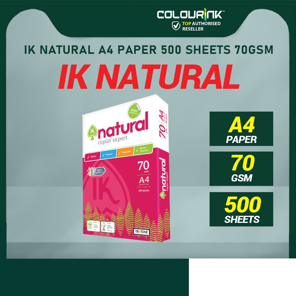 IK NATURAL 70gsm 500 Sheets A4 Paper | Shopee Malaysia