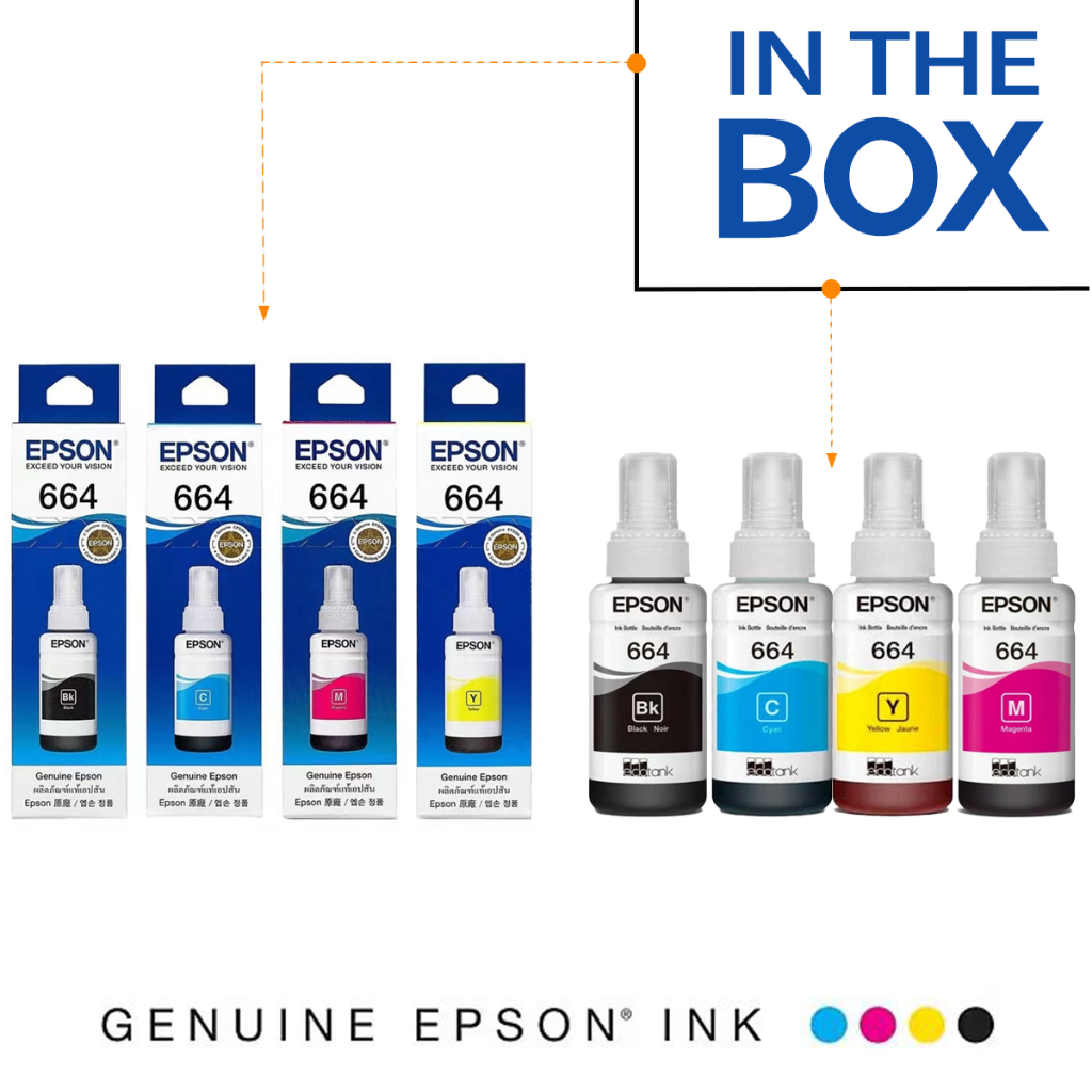 Original Epson 664 Ink Bottle Black EPSON L121 L100 L120 L111 L130 L220 ...