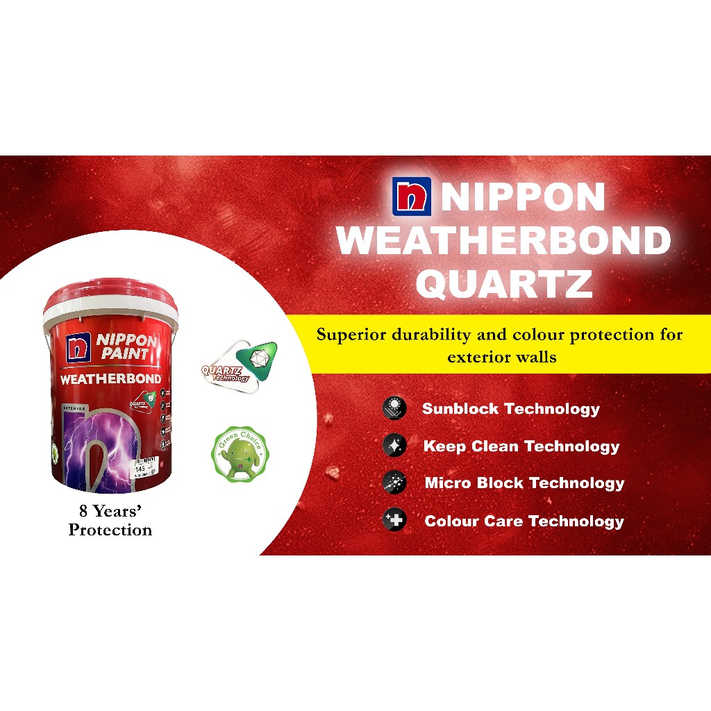 (100% ORIGINAL!!!!) (No.145-White) 18L Nippon Weatherbond Quartz ...