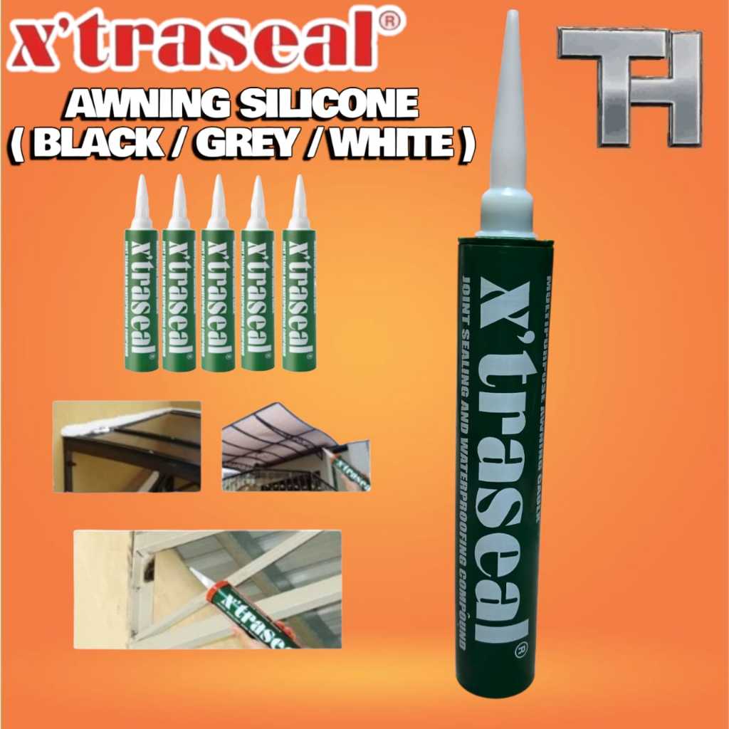 Xtraseal Awning Silicone (Black/Grey/White) | Silicon Atap/Awning Caulk ...