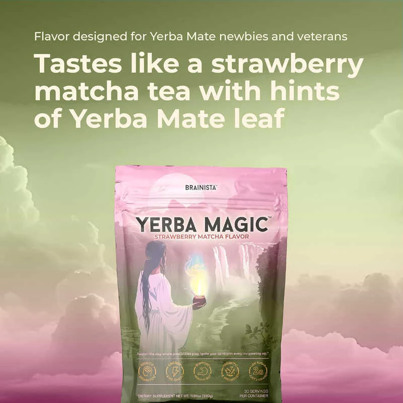 Yerba Magic - Yerba Mate Instant Tea Powder, 3-in-1 Super Drink - Clean Energy, Brain Fog Buster ...