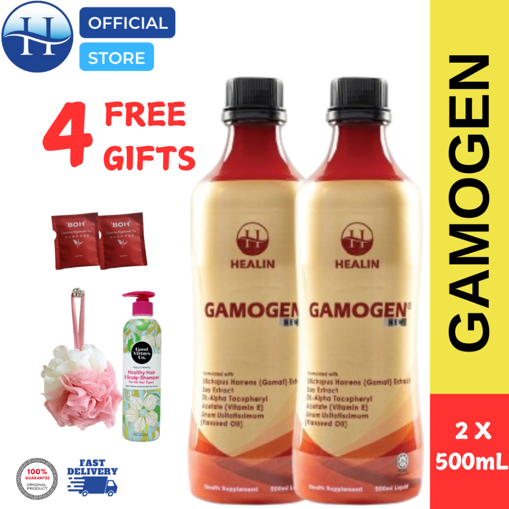 HEALIN GAMOGEN TWIN PEK 2 BOTOL 500ML FREE 4 GIFTS LUKA KENCING MANIS ...