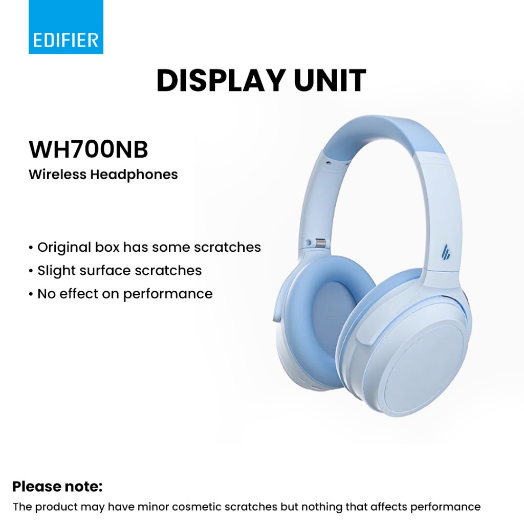 Edifier WH700NB [Display Unit - Blue] Wireless Noise Cancellation Over ...