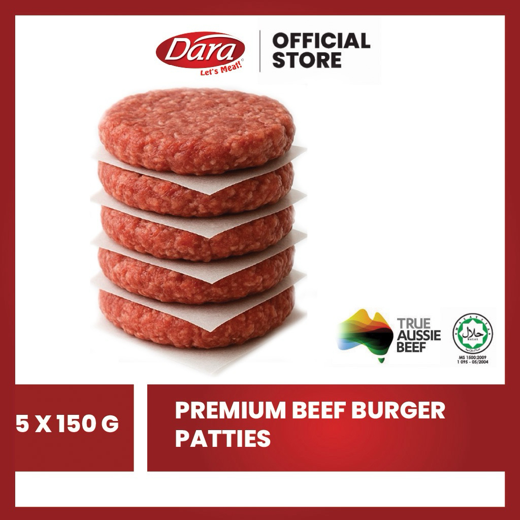 Premium Beef Burger – 5 pcs Australian Beef patties (150g per pcs ...