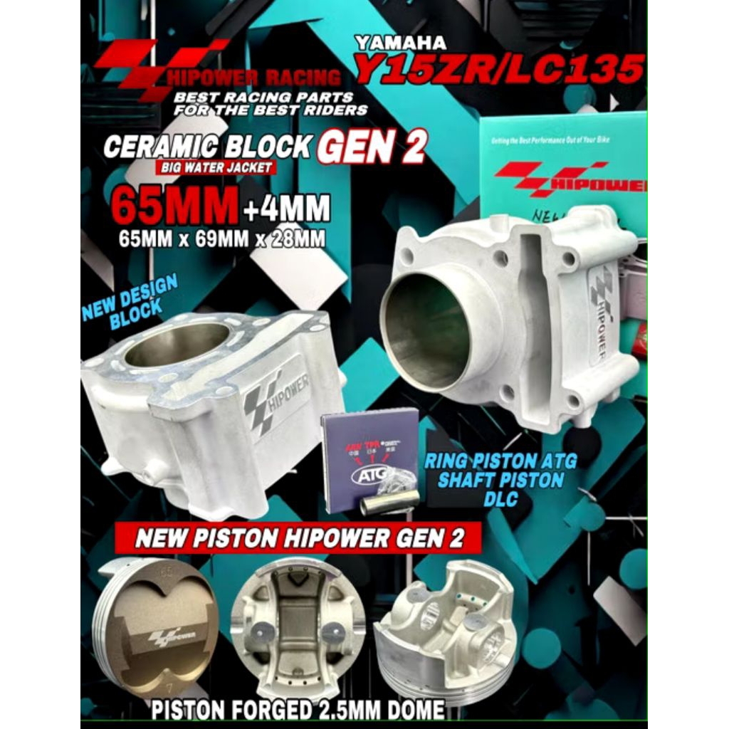 ♨️ HOT ITEM!!!♨️ HI POWER RACING GEN 2 CERAMIC CYLINDER BLOCK Y15ZR ...