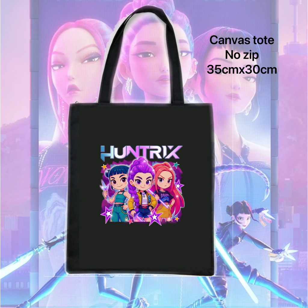 Kpop demon hunter Huntrix canvas tote bag girl birthday gift graduation ...